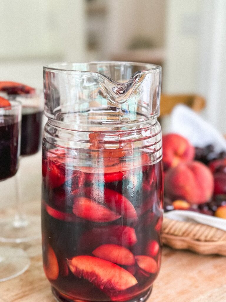 Summertime Stone Fruit Sangria Recipe with Bourbon - Kirsten Turk
