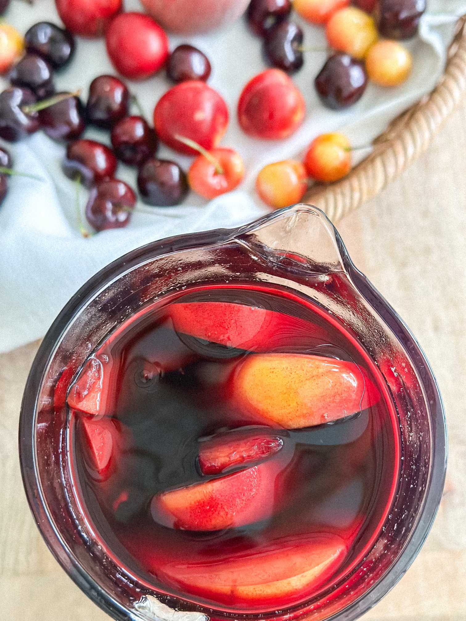 Summertime Stone Fruit Sangria Recipe with Bourbon - Kirsten Turk