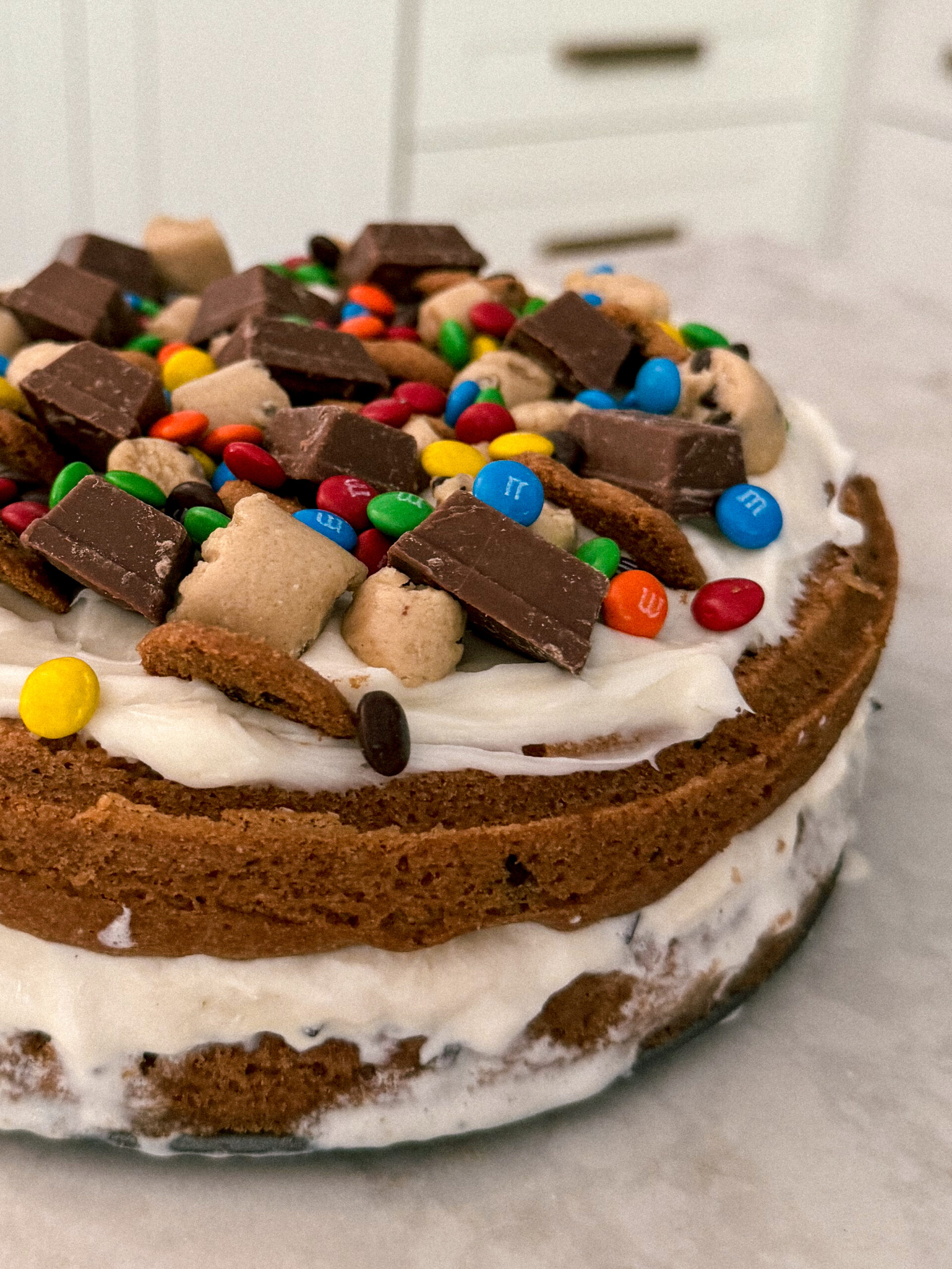 Logan's Chocolate Chip Cookie Dough Ice Cream Cake - Kirsten Turk ...